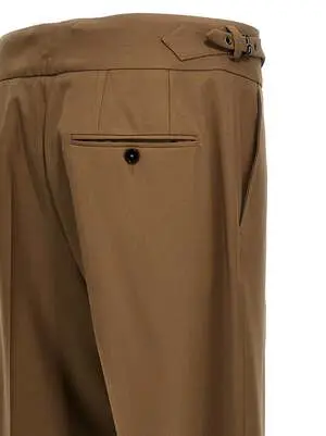 Dolce & Gabbana Tailored Virgin Wool Blend Trousers - Brown
