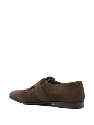 Church's Suede Monk Strap Oxford Shoes With Buckle Detailing - Brown