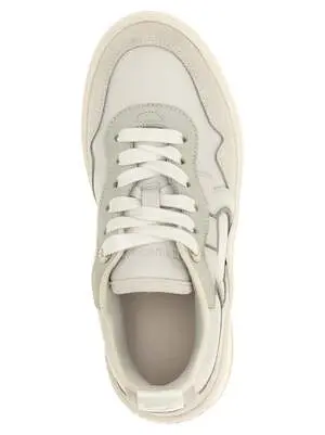 FERRAGAMO Dania Lace-up Leather Sneakers