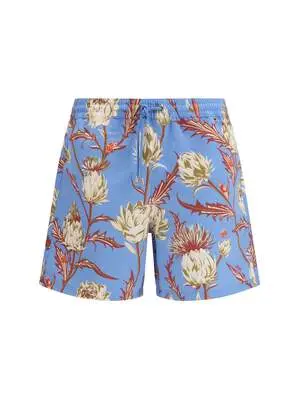 Loewe X Paula's Ibiza Artichoke Print Swim Shorts - Blue