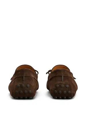 TOD'S Suede Gommino Loafers With Lace Detailing