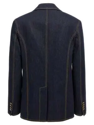 Etro Single-breasted Denim Blazer