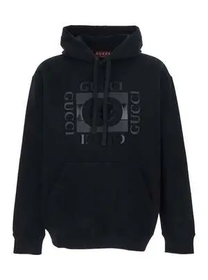 Gucci Cotton Hooded Sweatshirt With Front Logo - Multicolor