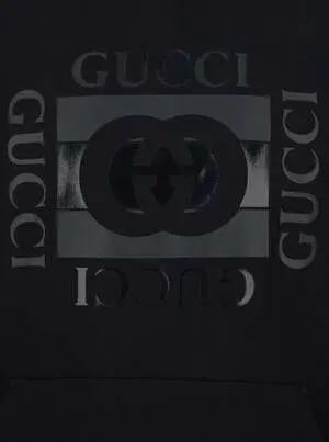 Gucci Cotton Hooded Sweatshirt With Front Logo - Multicolor