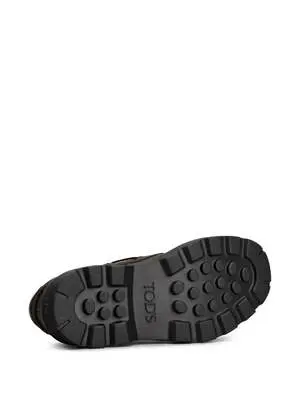 TOD'S Lug Sole Leather Boat Shoes - Brown