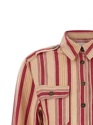 Isabel Marant Étoile Gelva' Striped Cotton Canvas Shirt - Multicolor