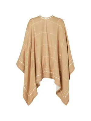 Fendi Wool Poncho - Multicolor
