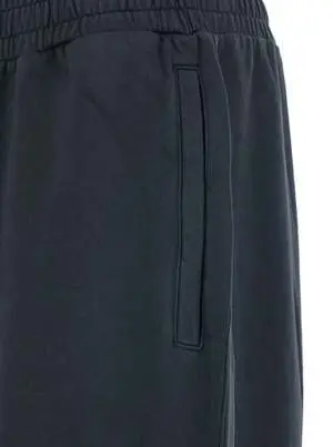 44 LABEL GROUP Black Pants With Elastic Waist And Drawstring Hem In Tech Fabric