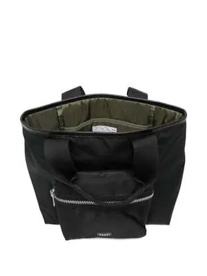 Sacai Medium Nylon Tote With Zip Pocket