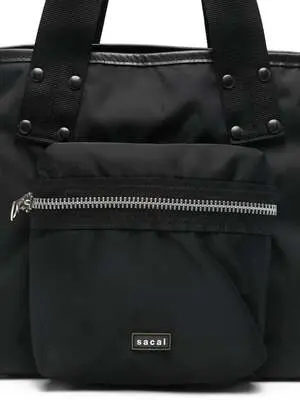 Sacai Medium Nylon Tote With Zip Pocket