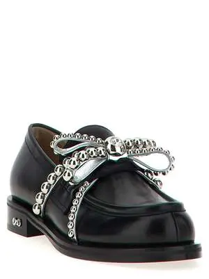 Mach & Mach Leather Embellished Loafers
