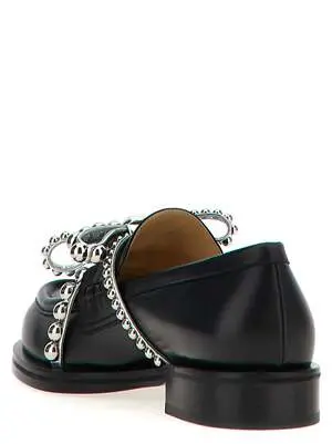 Mach & Mach Leather Embellished Loafers