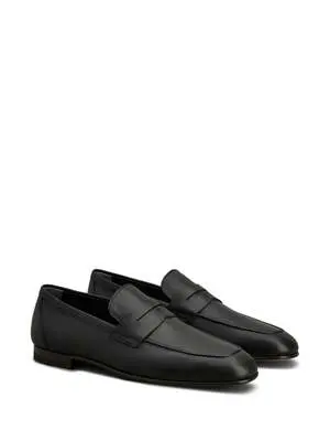 TOD'S Deconstructed Leather Loafers - Black