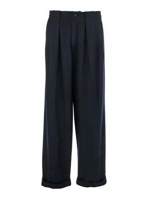 Dolce & Gabbana Wool Trousers With Belt Loops And Cuffed Hem