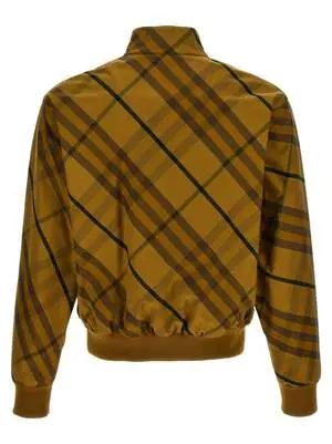 Burberry Checked Cotton Jacket - Yellow