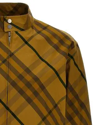 Burberry Checked Cotton Jacket - Yellow