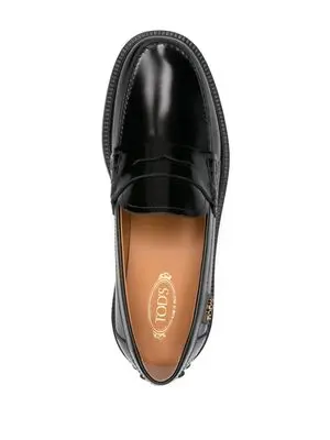 TOD'S Shaded Finishing Leather Penny Loafers