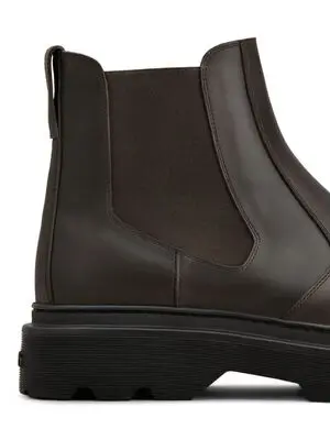 TOD'S Leather Chelsea Boots - Brown