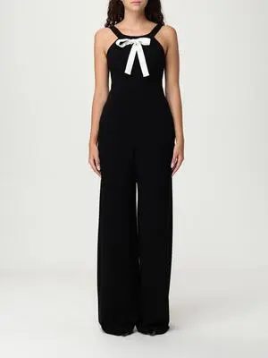 Max Mara Halter Neck Jumpsuit With Bow Detail - Black