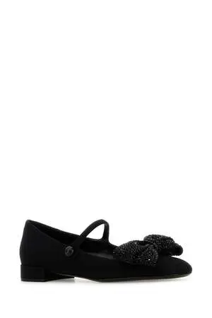 Valentino Garavani Fabric Ballerinas With Bow Detailing - Black