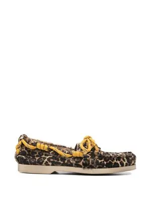 GOLDEN GOOSE GOLDEN GOOSE Leopard Print Lace-Up Loafers Multicolor