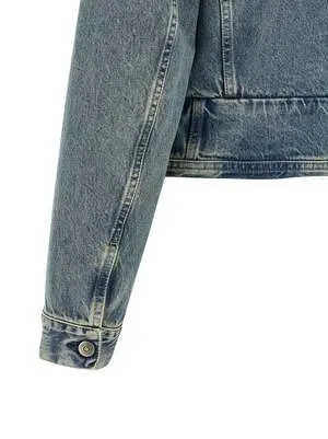 MAISON MARGIELA Raw Cut Hem Denim Jacket