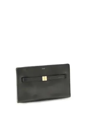 TOTÊME Belted Leather Crossbody Bag - Black