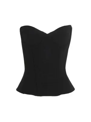 Balenciaga Off-the-shoulder Bustier Top - Black