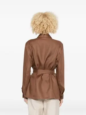 Tagliatore Linen Belted Jacket - Multicolor