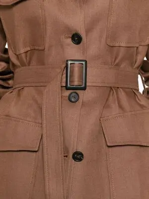Tagliatore Linen Belted Jacket - Multicolor
