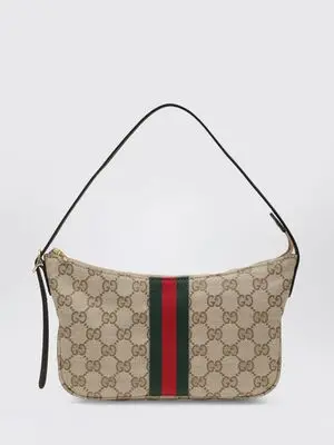 Gucci Gucci Monogram Shoulder Bag Cream