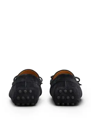 TOD'S Gommino Suede Loafers With Lace - Blue