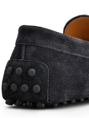 TOD'S Gommino Suede Loafers With Lace - Blue