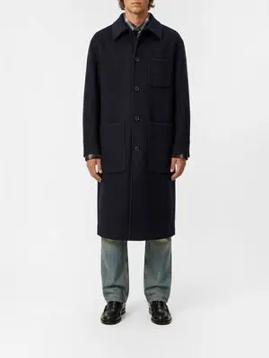 Loewe Wool And Cashmere Coat - Blue