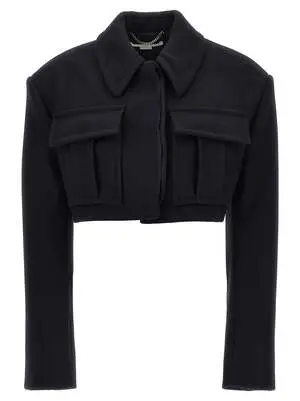 Stella McCartney Balaton Bacci Cropped Wool Jacket - Black