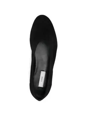 TOTEME Suede Leather Ballet Flats With Slingback Strap - Multicolor