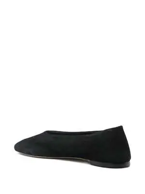 TOTEME Suede Leather Ballet Flats With Slingback Strap - Multicolor