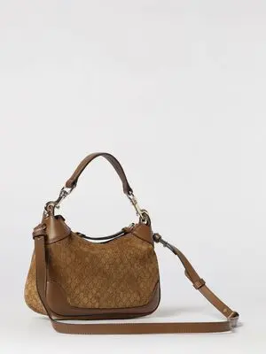 Gucci Monogram Calf Skin Shoulder Bag - Brown