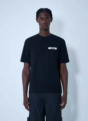 Jacquemus JACQUEMUS Le T-Shirt Gros Grain Cotton T-Shirt Black