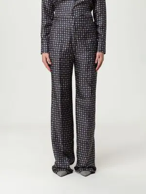 Max Mara Max Mara Studio Printed Wide-Leg Trousers Blue