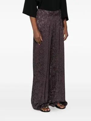 Dries Van Noten Geometric Pattern Trousers - Multicolor