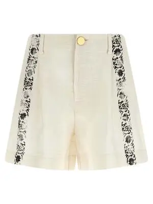 Alberta Ferretti Fortuny Linen Shorts