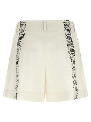 Alberta Ferretti Fortuny Linen Shorts