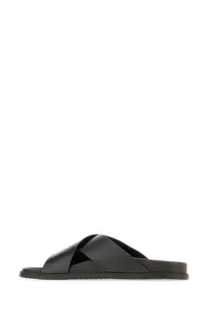 Dolce & Gabbana Embellished Leather Slides