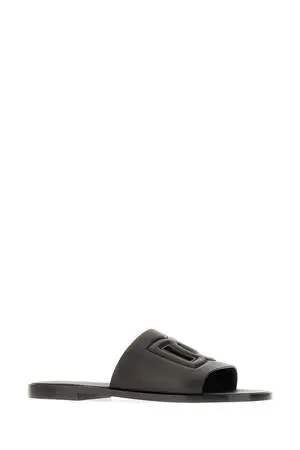 Dolce & Gabbana Embossed Logo Slide Slippers - Multicolor