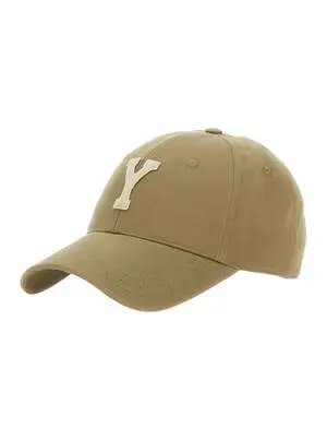 Saint Laurent Logo Baseball Cap - Cream