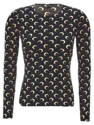 MARINE SERRE Moon Print Jersey T-shirt - Black