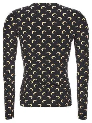 MARINE SERRE Moon Print Jersey T-shirt - Black