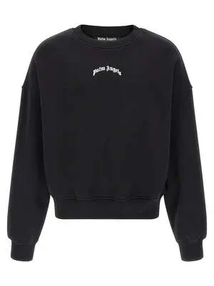 Palm Angels Curved Logo Sweatshirt - Multicolor