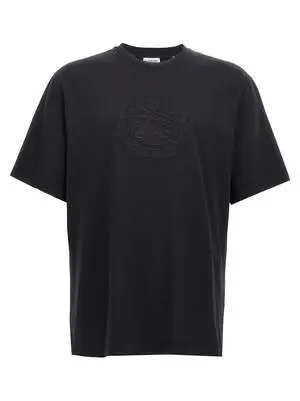Burberry Logo Embroidery T-shirt - Black